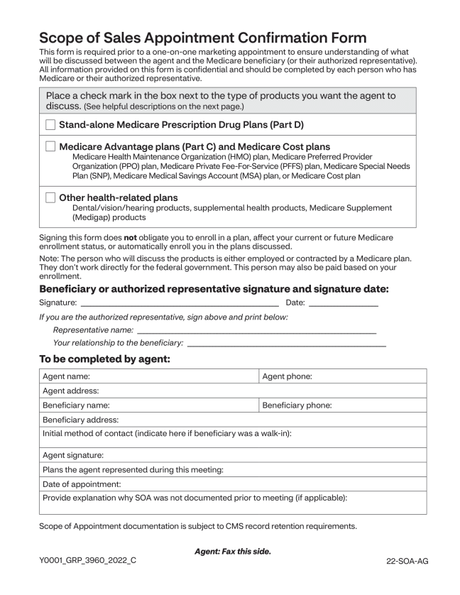 Scope of Appointment – Apex Insurance